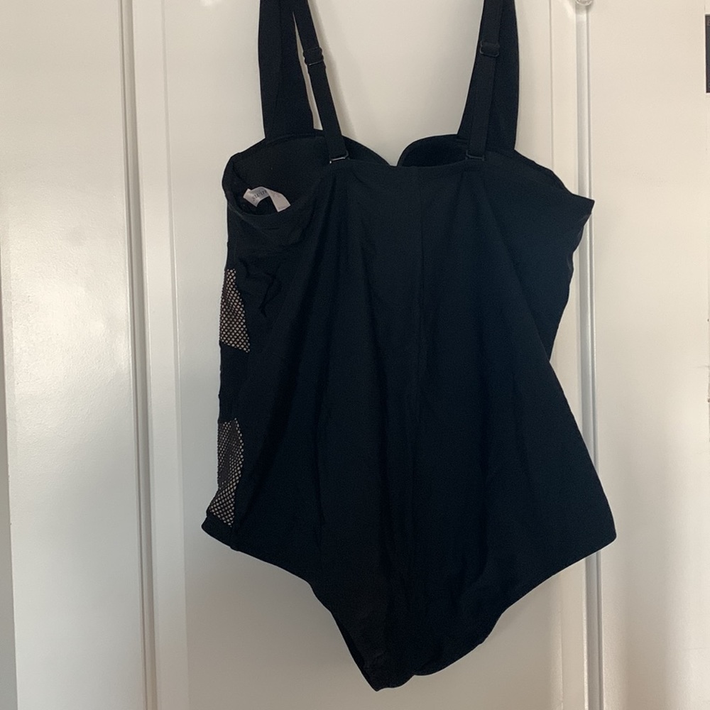 Cacique Black Balconette Swim Suit - Gem